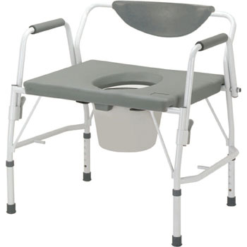 Stationary Heavy Duty Commode Chair - Beach Crossers